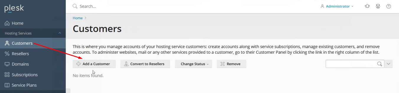 How to Create a Customer Account with Plesk
