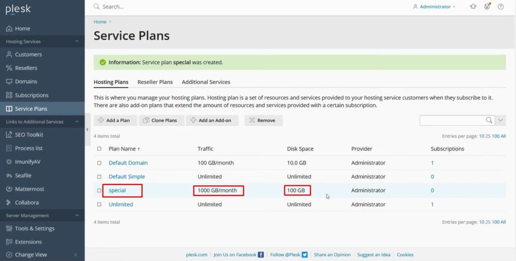 How To Create A Hosting Plan Using Plesk Plesk Tips And Tricks