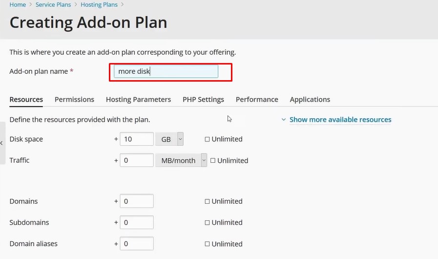 How To Create A Hosting Plan Using Plesk Plesk Tips And Tricks